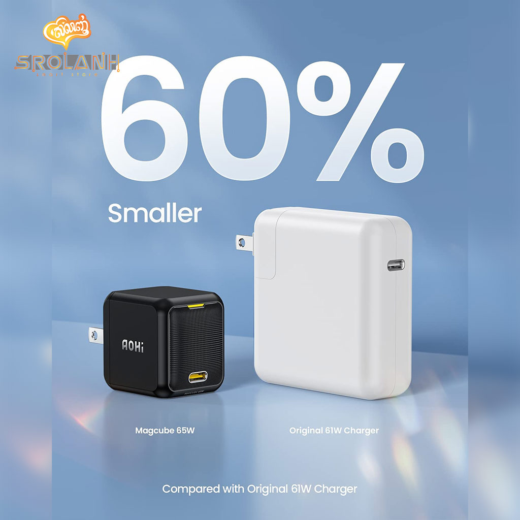 AOHi MagCube PD 65W Fast Charge with Cable USB-C to USB-C | SROLANH